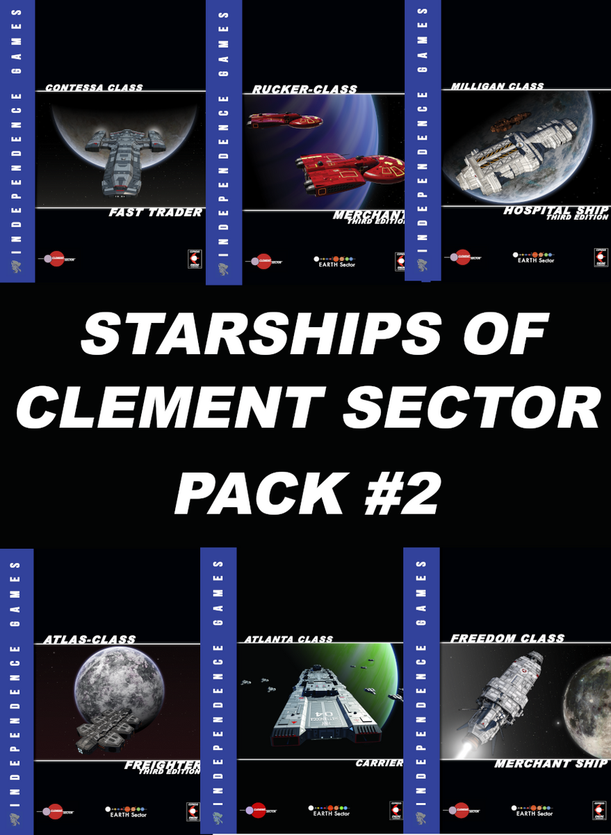 Starships of Clement Sector Third Edition Pack #2 (PDF) – Independence RPG